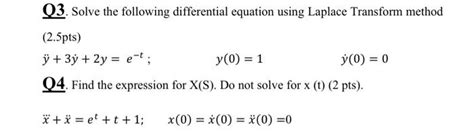 q3 solve the following differential equation using