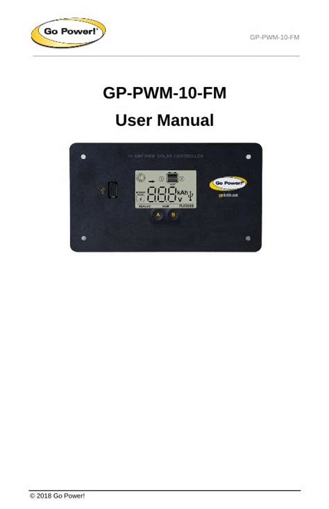 pdf gp pwm 10 fm user manual gp pwm 10 fm uses pulse width modulation pwm technology and a