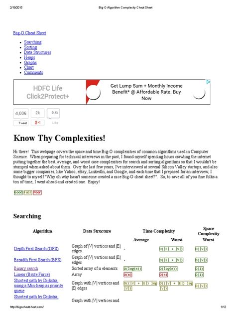 big o algorithm complexity cheat sheet pdf array data structure discrete mathematics