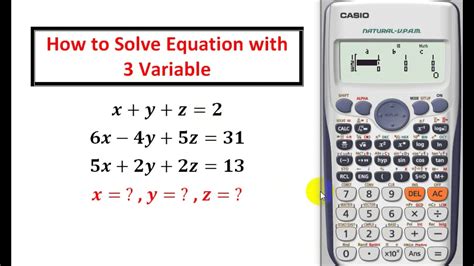 How To Solve Three Variable System