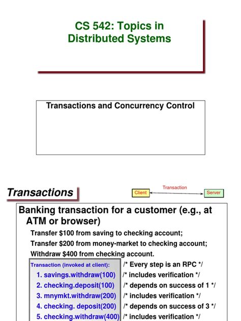 cs 542 topics in distributed systems transactions and concurrency control pdf distributed