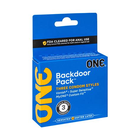 One Condoms Backdoor 3 Count Multipack Fda Anal And Vaginal Approved