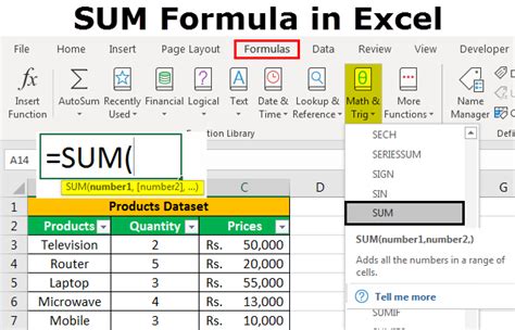Sum Formula In Excel Step By Step Guide To Use Sum Formula In Excel