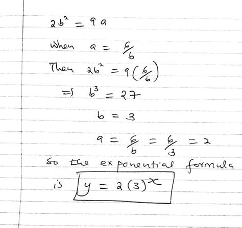 [solved] find a formula for the exponential function passing through the course hero