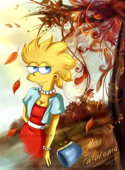 Autumn Lisa By Missfuturama Bart Simpson Art Simpsons Art Bart And Lisa Simpson