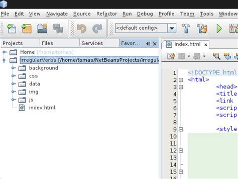 What Project Type To Use In Netbeans For Javascript HTML CSS