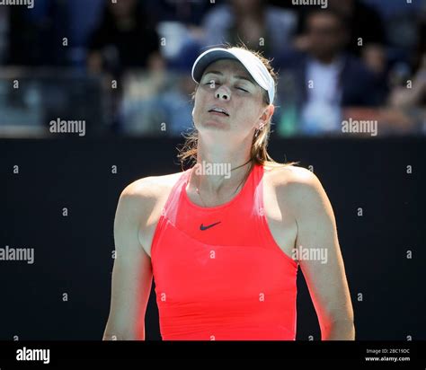 Russian Tennis Player Maria Sharapova RUS Reacts Emotional At The