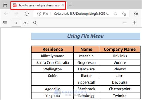 How To Save Multiple Sheets In Excel 6 Methods