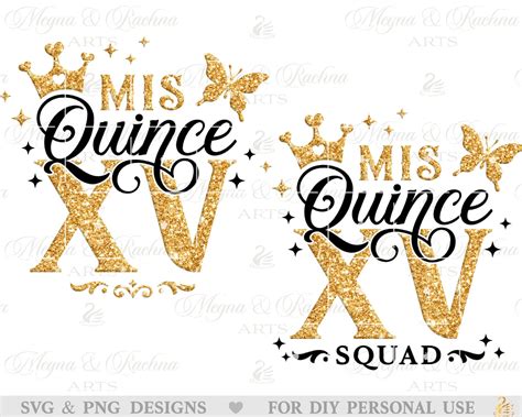 Mis Quince Svg Mis Quince XV Svgquince Squad Svg Etsy