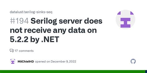 Serilog Server Does Not Receive Any Data On By Net Issue