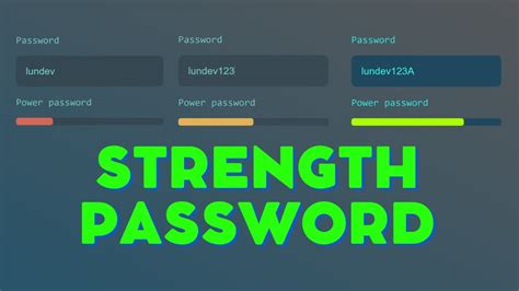 password strength check in html css and javascript youtube