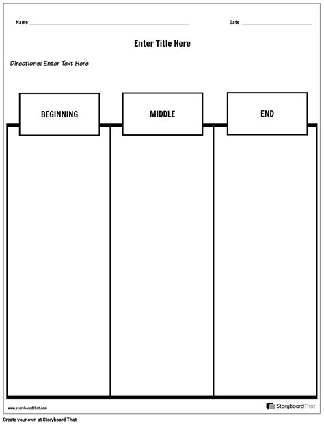 Beginning Middle End Template With Columns