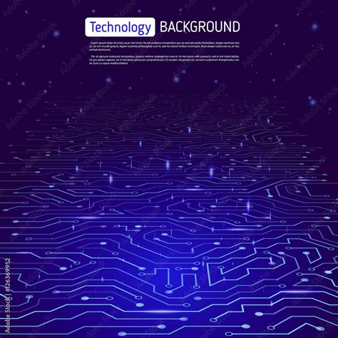 Technological Vector Background With A Circuit Board Texture Digital