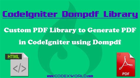 Convert HTML To PDF In CodeIgniter Using Dompdf YouTube