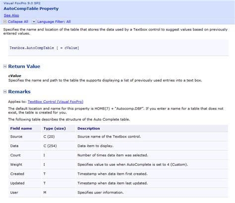 sql vfp autocomplete with cursors stack overflow