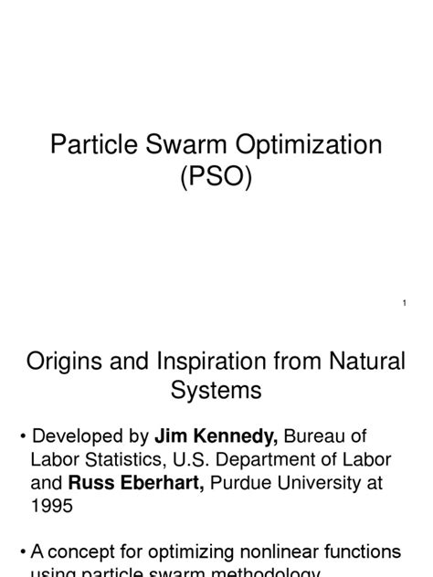 particle swarm optimization 1 pdf mathematical optimization cybernetics