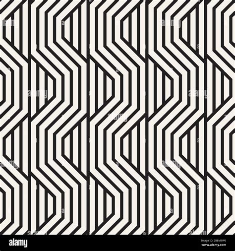 Vector Seamless Geometric Pattern Modern Interlaced Lines Abstract