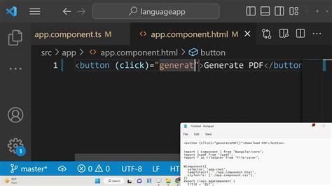 angular 14 jspdf project to export dynamic pdf using html5 template and download it using