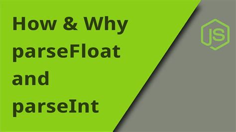 How To Use ParseInt And ParseFloat YouTube