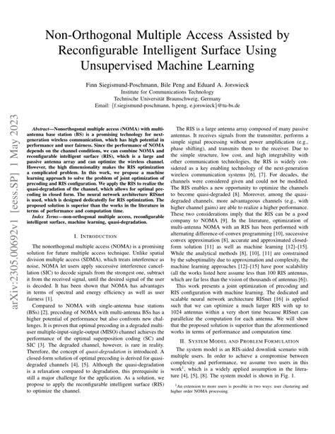 pdf non orthogonal multiple access assisted by reconfigurable intelligent surface using