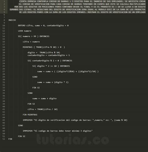 Ciclo Mientras Pseudocodigo El Digito De Verificacion Tutorias Co