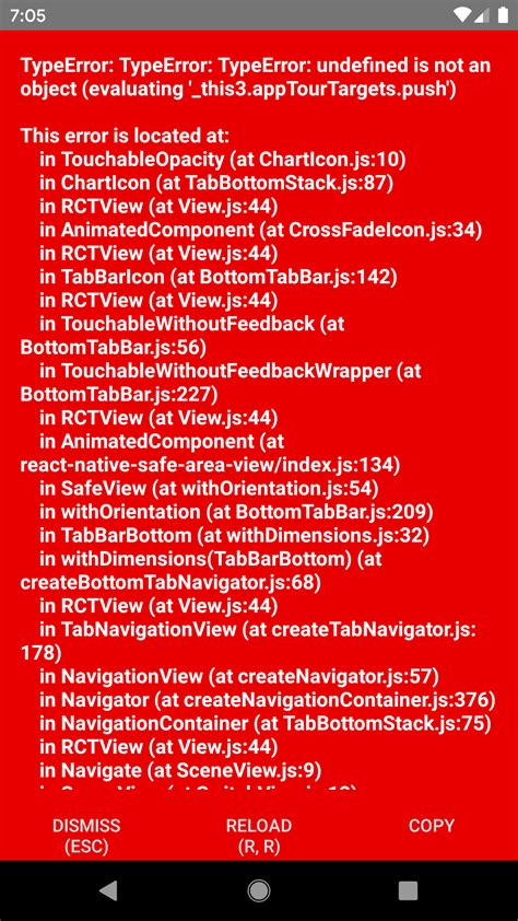 Undefined Is Not An Object Evaluating This AppTourTargets Push