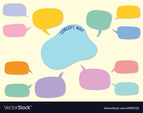 Colorful Mind Map Design Template Royalty Free Vector Image