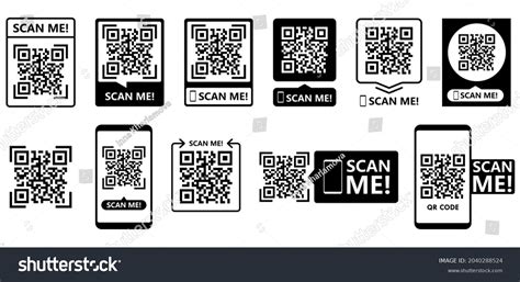 Qr Code Frame Vector Set QR Code Scan For Royalty Free Stock Vector