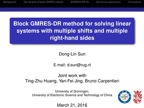 pdf block gmres dr method for solving linear systems with multiple shifts and multiple right