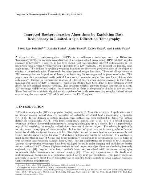 pdf improved backpropagation algorithms by exploiting data redundancy in limited angle
