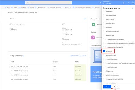 see trigger outputs using edit columns in flow runs power automate [quick tip] d365 demystified