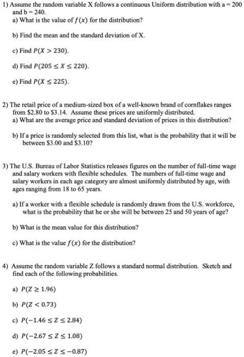 solved 1 assume the random variable x follows a continuous