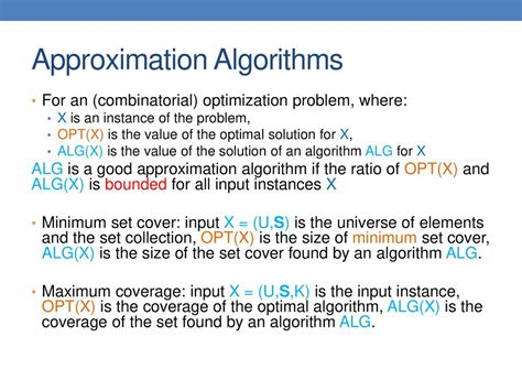coverage approximation algorithms ppt download
