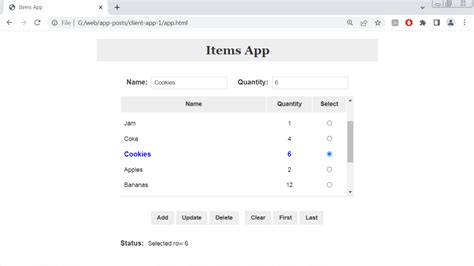 a html css javascript front end crud table dev community