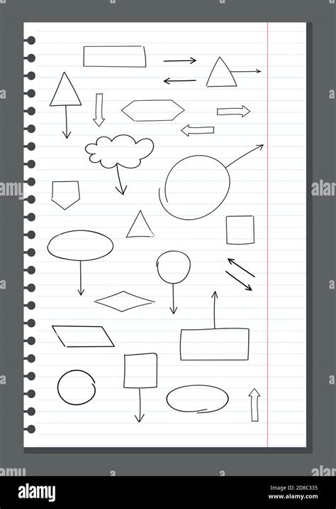 Block Diagram Flowchart Vector Collection Mindmap Set Of Hand Drawn