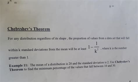 solved chebyshev s theorem for any distribution regardless