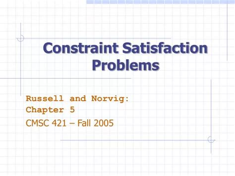 ppt constraint satisfaction problems powerpoint presentation free download id 202273