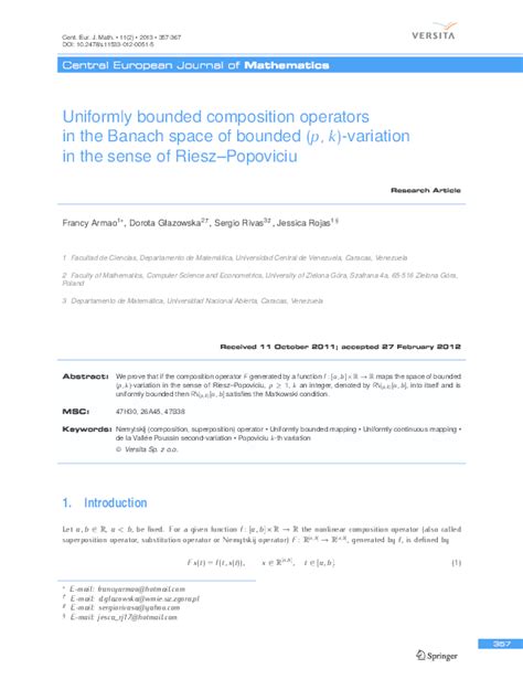 pdf uniformly bounded composition operators in the banach space of bounded p k variation in