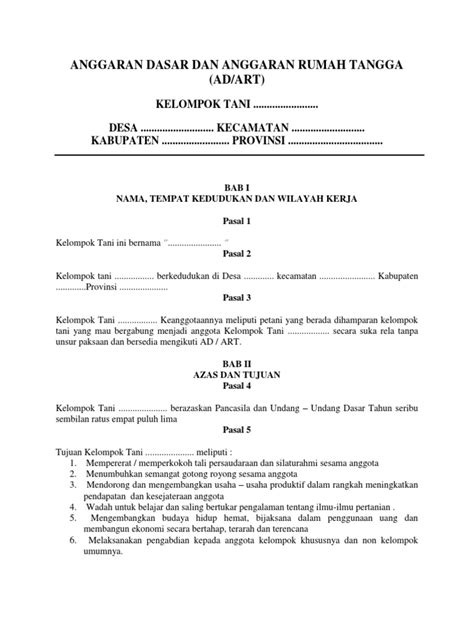 Contoh Ad Art Kelompok Tani Pdf