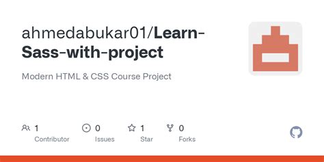 github ahmedabukar01 learn sass with project modern html and css course project