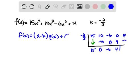 solved write the function in the form f x x k q x r for the given value of k and