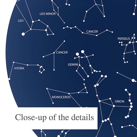 Northern Hemisphere Star Chart Constellations Mapa Imprimir Etsy España