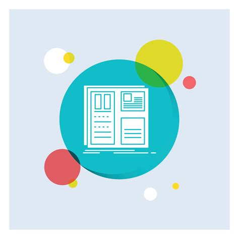 design grid interface layout ui white glyph icon colorful circle background 12964987 vector