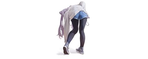 Wallpaper Long Hair Converse Leggings Shorts Bent Over Simple Background White