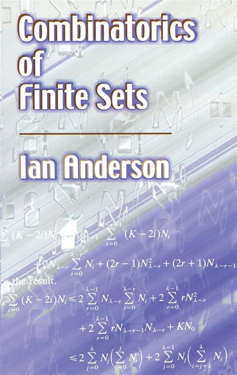 combinatorics of finite sets dover books on mathematics anderson ian