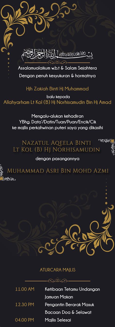 Ayat Doa Kad Kahwin Moshims Contoh Ayat Dalam Kad Jemputan Kahwin