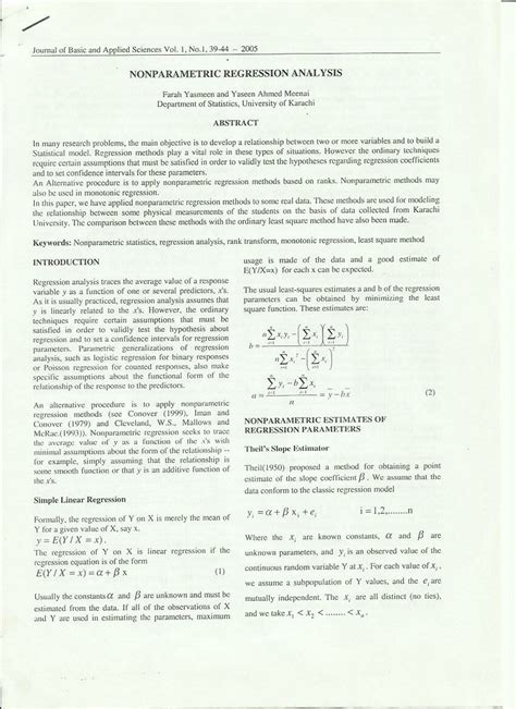 pdf nonparametric regression analysis