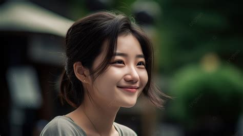 Hình Nền Nền Người Phụ Nữ Trẻ Mỉm Cười Trên đường Phố Nền Một Người Phụ Nữ Dễ Thương Với Khuôn