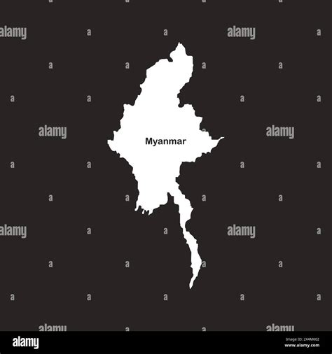 Myanmar Map Icon Vector Illustration Template Design Stock Vector Image