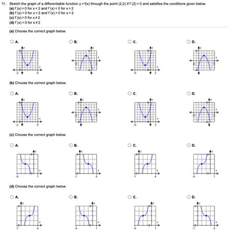 solved sketch the graph of a differentiable function y f x